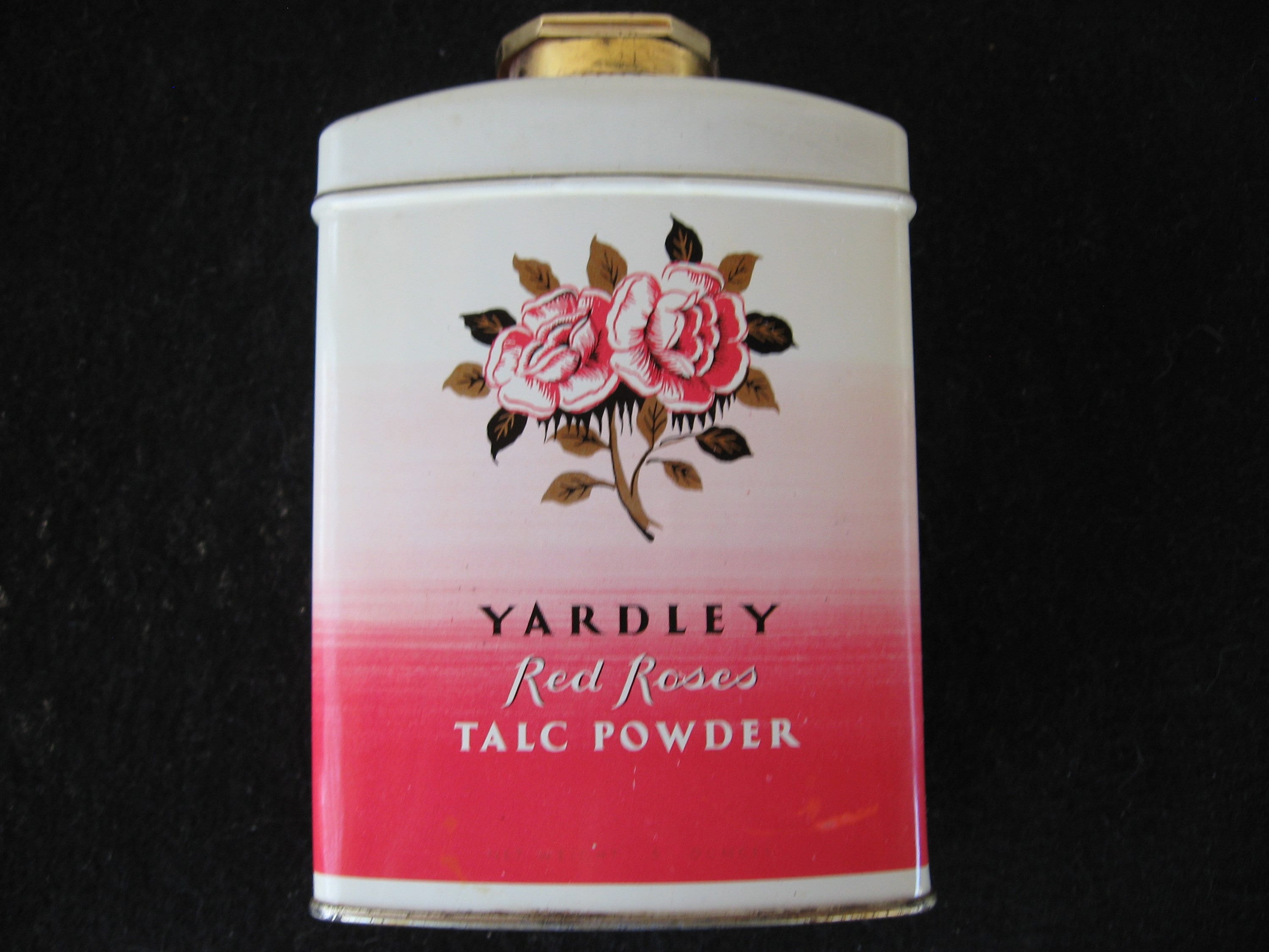 Vintage Yardley Red Roses Talc Powder Tin , Talcum Powder, Red Rose ...