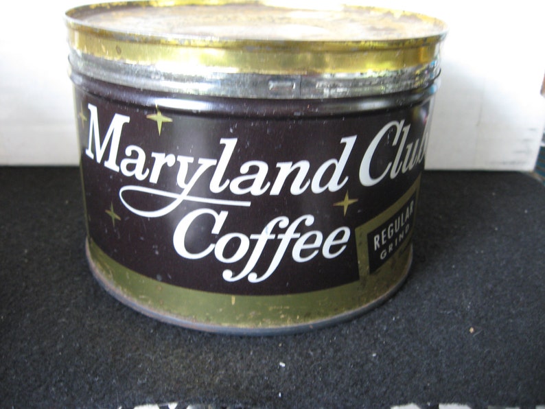 Vintage Maryland Club Coffee Tin , Key Wind, Original Lid - Etsy