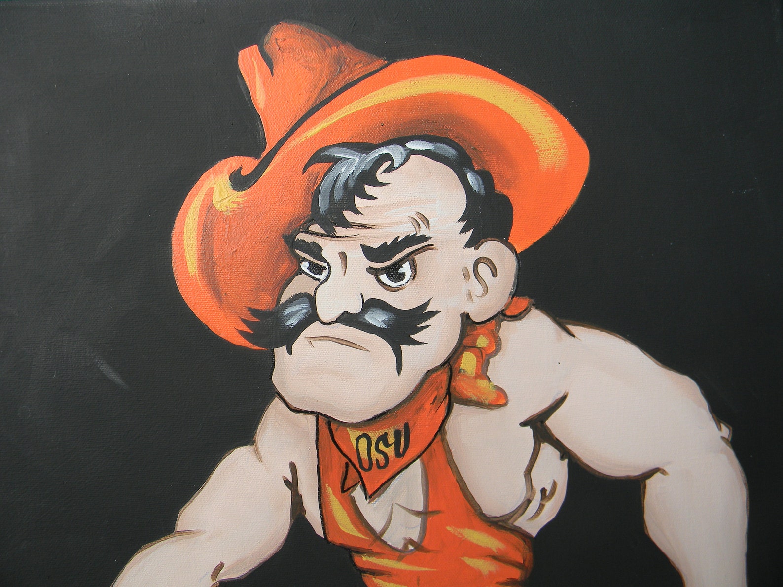 Wrestling Pete Oklahoma State University OSU Pistol Pete | Etsy