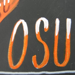 Oklahoma State University Pistol Pete OSU Alma Mater Sign Hand Painted ...