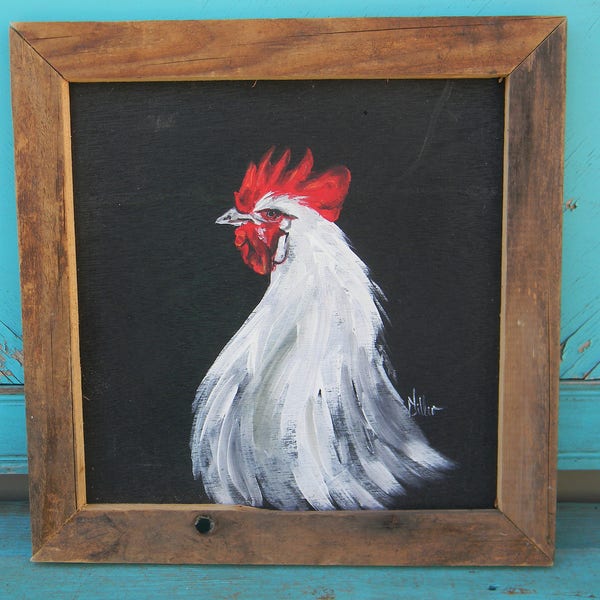 Chicken Painting - Etsy