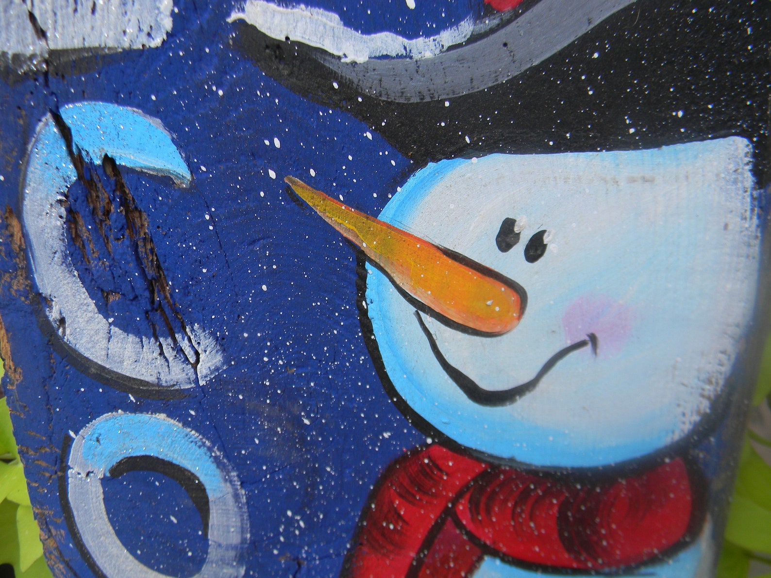 Snowman Welcome Wood Sign Hand Painted Front Porch Decor Christmas Art ...