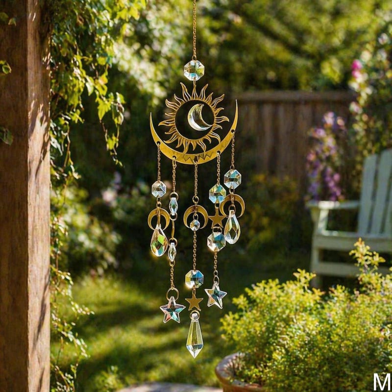 Crystal Wind Chimes Moon - Etsy