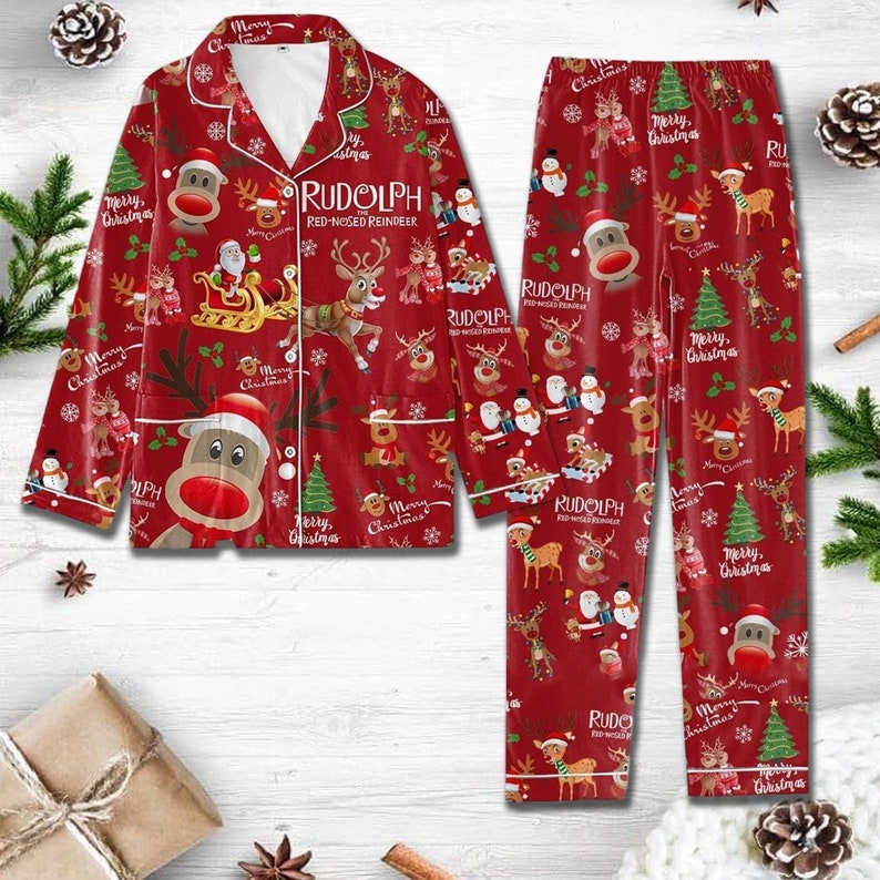 Rudolph the Red-nosed Reindeer Pajamas Set Rudolph's - Etsy