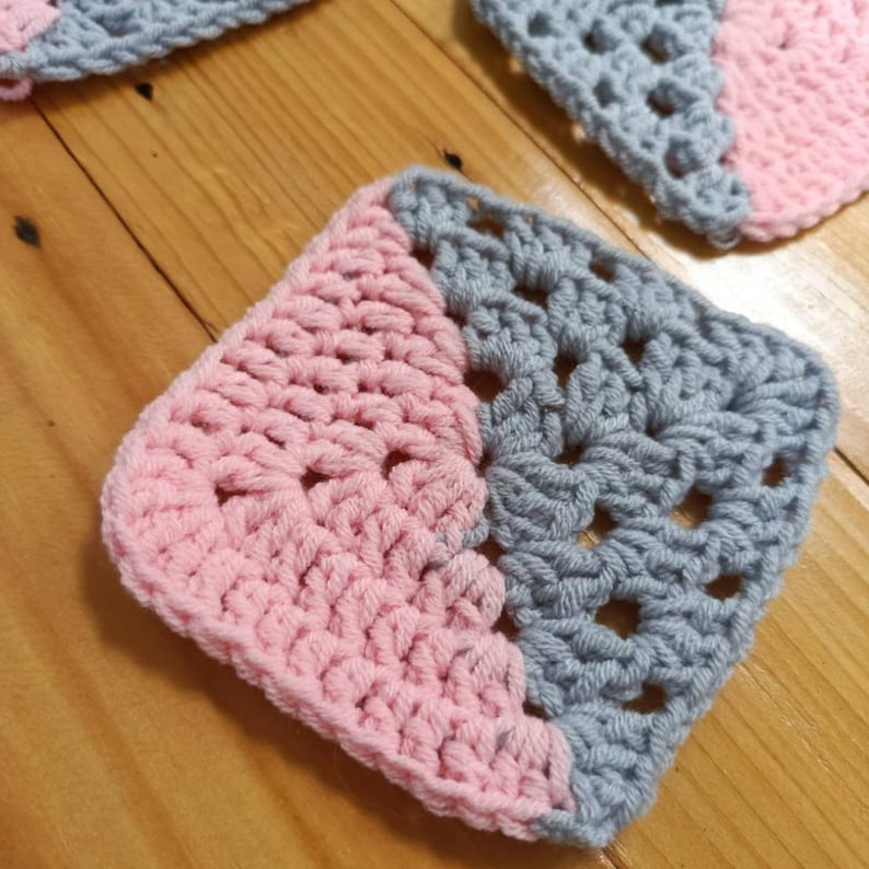 Two Tone Granny Square Crochet Pattern | Easy Photo Tutorial (PDF ...