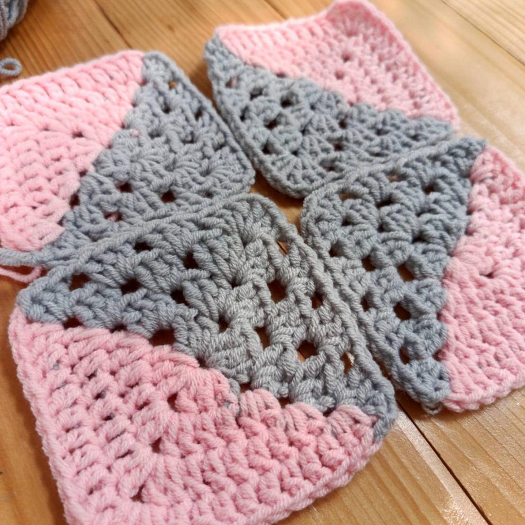 Two Tone Granny Square Crochet Pattern | Easy Photo Tutorial (PDF ...