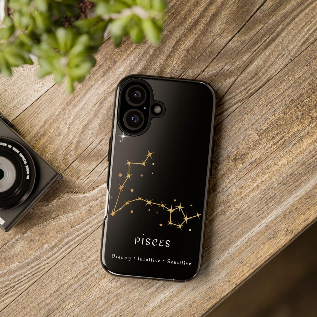 Pisces Constellation Phone Case, Minimalist Astrology Star Sign - Etsy