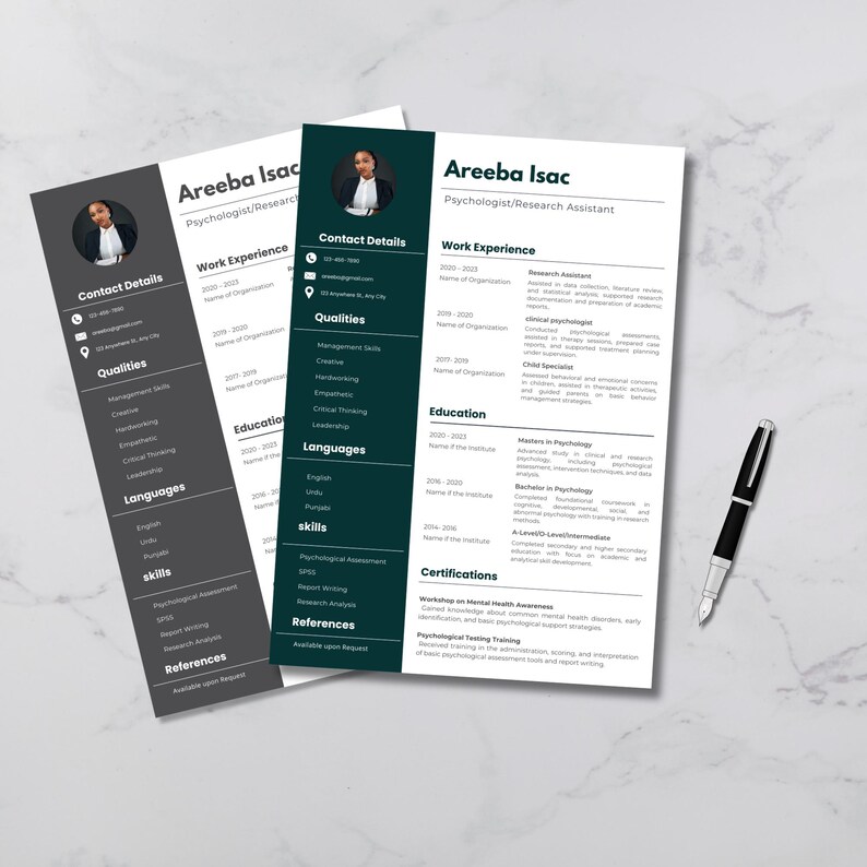 Modern Resume Template 2026 | CV Template + Cover Letter Template ...