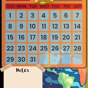 Pirate Theme Calendar 2026 With Instant Download - Ready to Print - Etsy