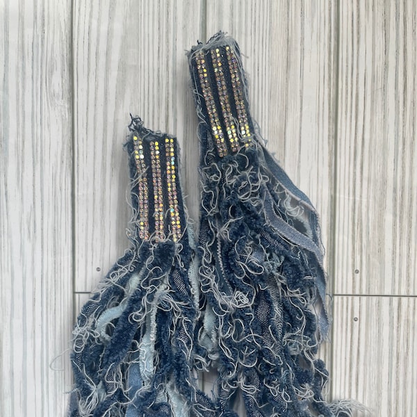 Denim Earrings - Etsy