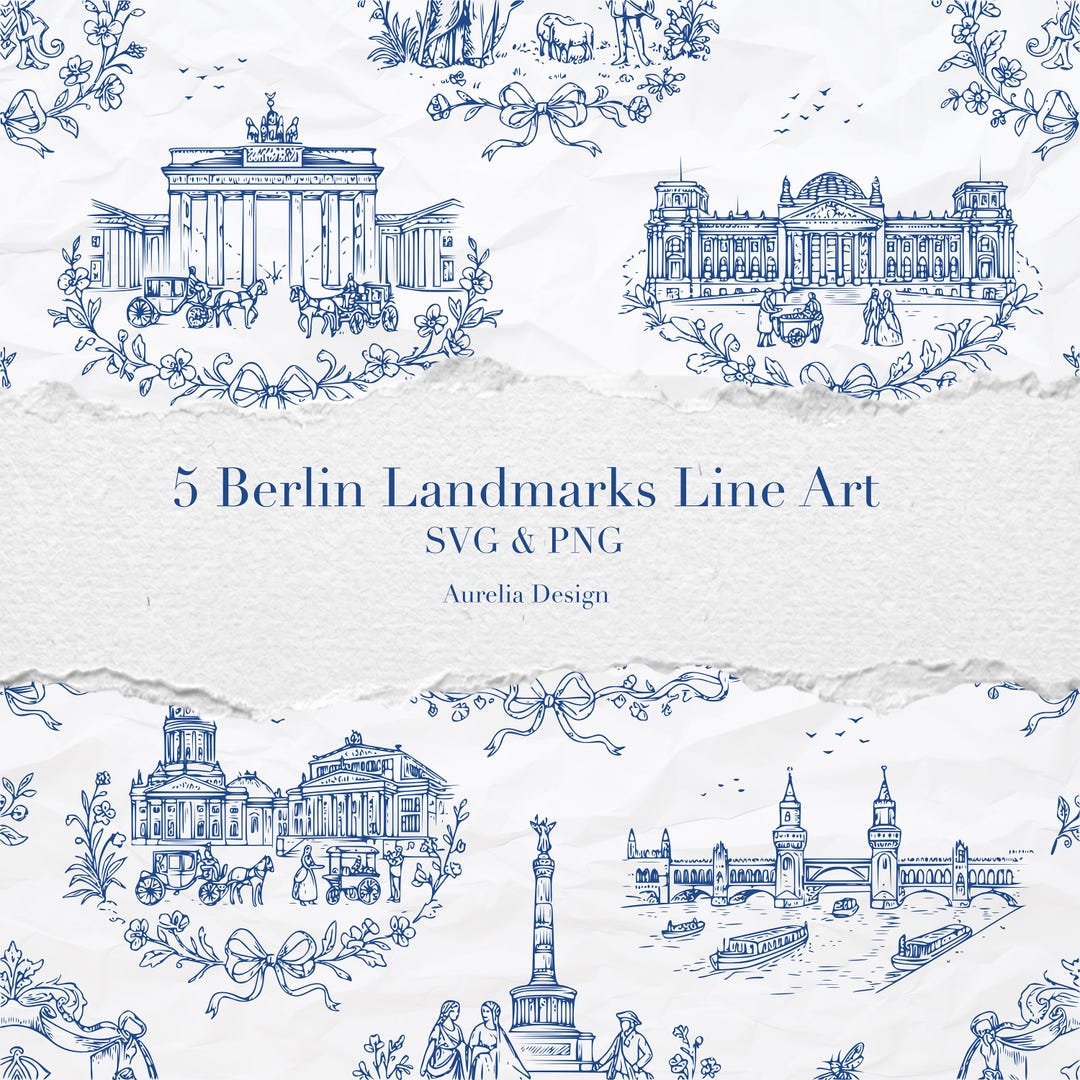 Berlin Landmark SVG, City Architecture Clipart, Digital Stamp for ...