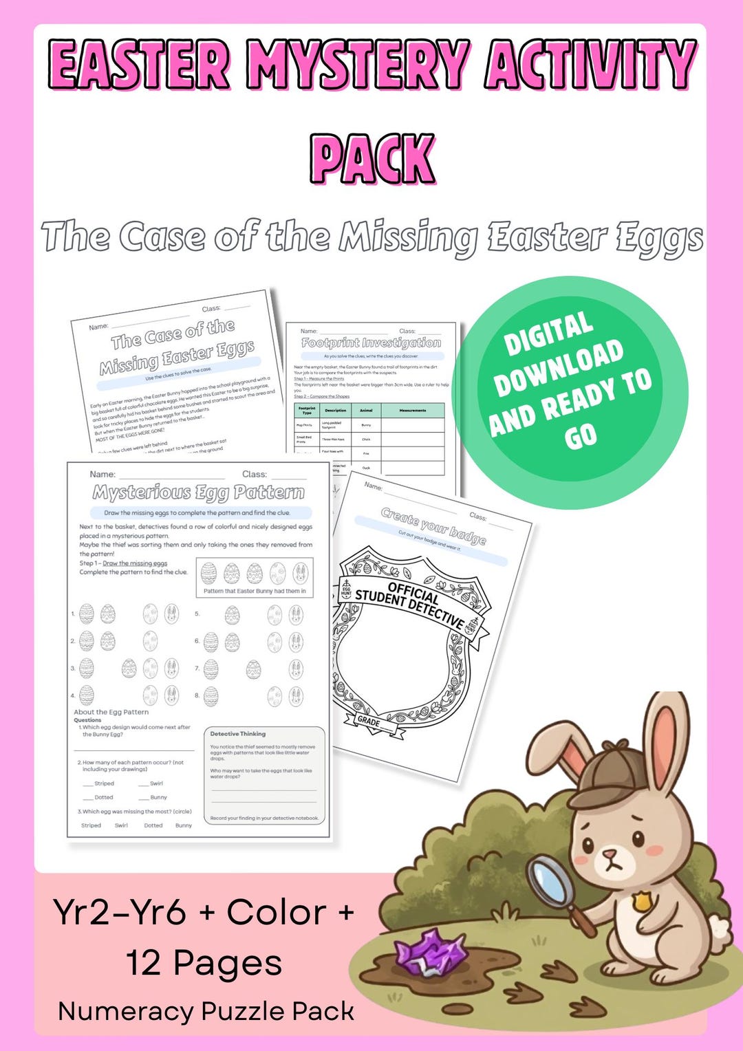 Easter Mystery Activity Pack | the Case of the Missing Easter Eggs ...