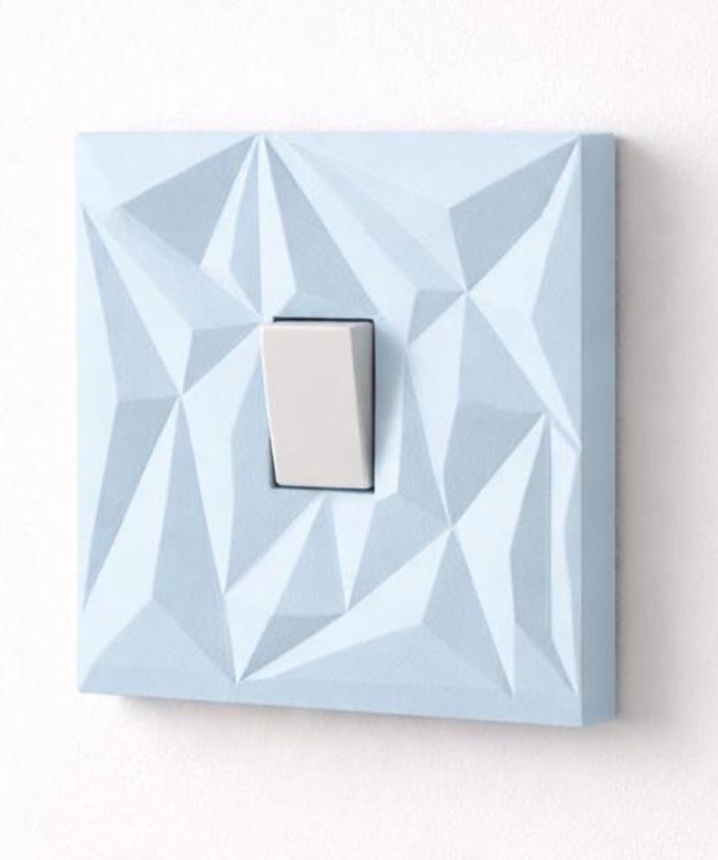 Art Deco Geometric Light Switch Cover, Modern Wall Decor Plate - Etsy UK