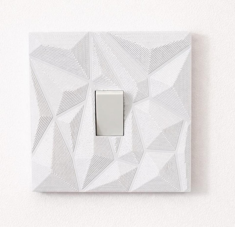 Art Deco Geometric Light Switch Cover, Modern Wall Decor Plate - Etsy UK