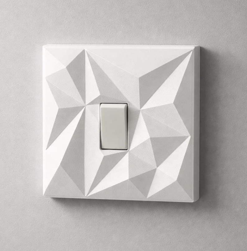 Art Deco Geometric Light Switch Cover, Modern Wall Decor Plate - Etsy UK