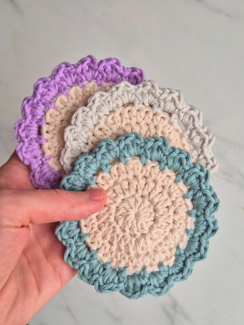 Cozy Petal Coaster Crochet Pattern PDF, Beginner Crochet Coaster ...