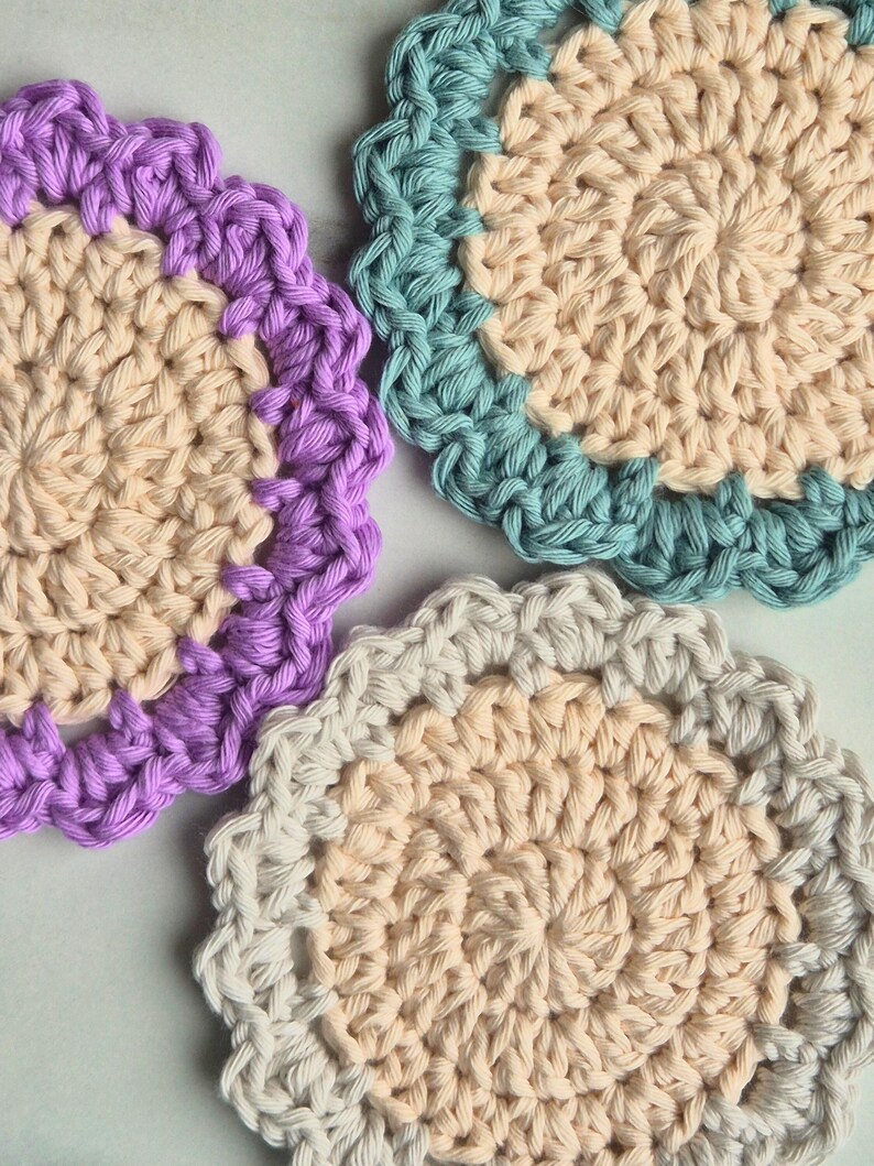 Cozy Petal Coaster Crochet Pattern PDF, Beginner Crochet Coaster ...