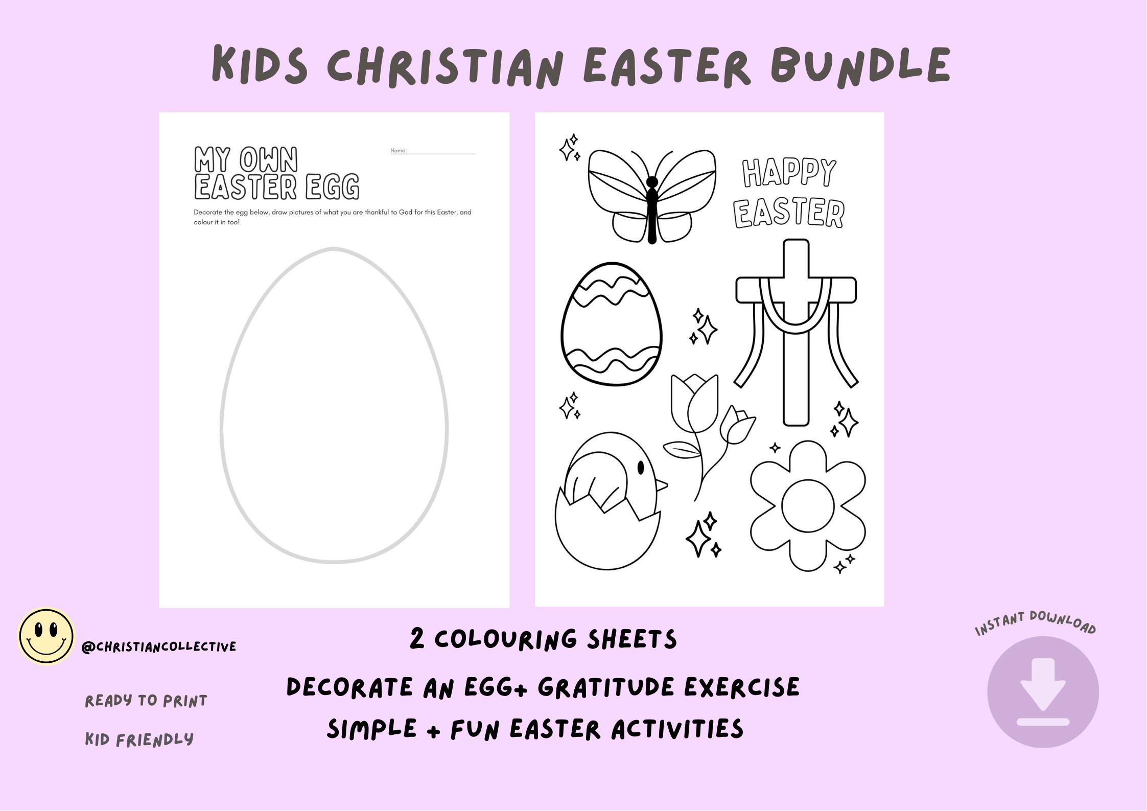 Kids Christian Easter Activity Bundle | Bible Games (digital Download ...