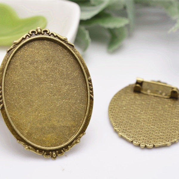 Cabochon Brooch - Etsy