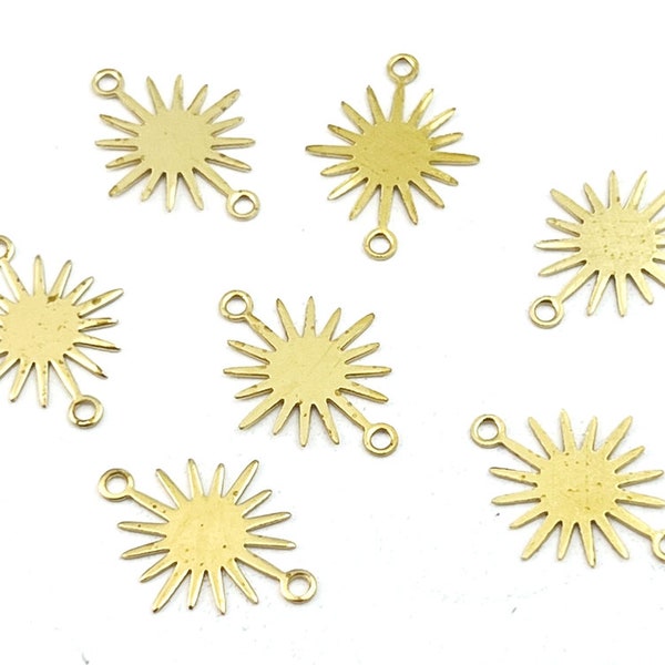 Brass Sun Charm - Etsy
