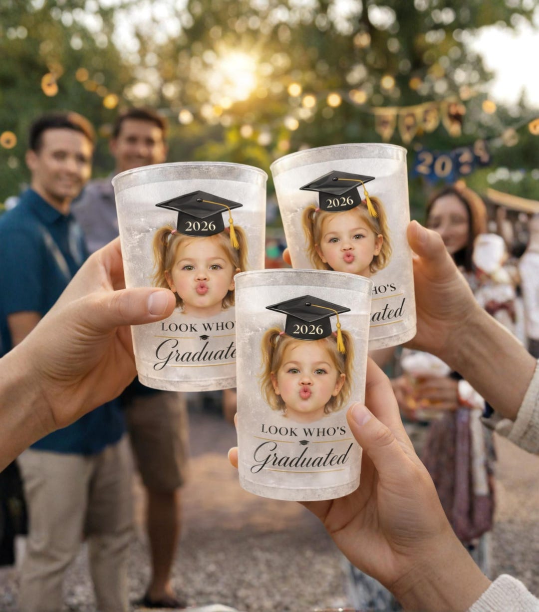 Senior 2026 Custom Photo Graduation Cups, Personalized Frosted Plastic ...