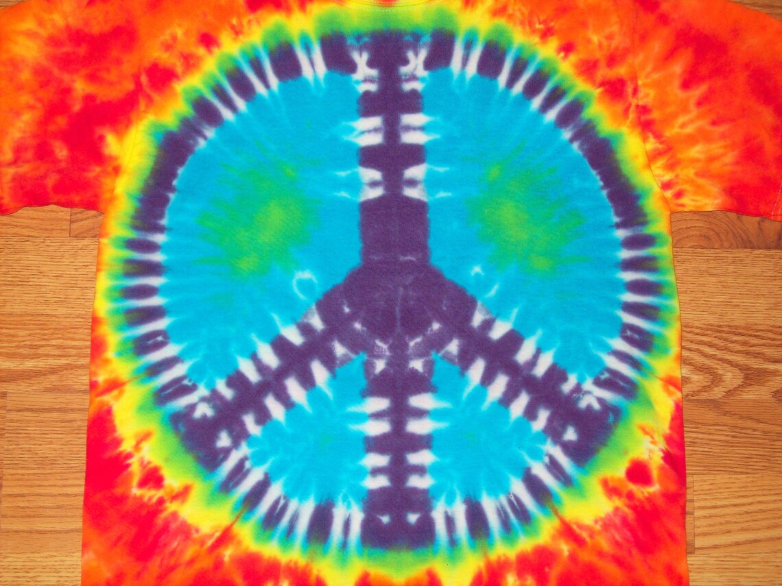 Peace Sign Tie Dye XS S M L XL 2X 3X 4X 5X 6X Kids Adult | Etsy