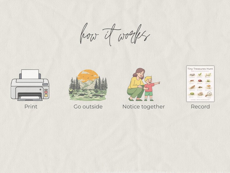Tiny Nature Scavenger Hunt Printable | Kids Outdoor Activity (digital ...