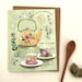 Green Tea Greeting Card Tea Card Tea Birthday Card Tea - Etsy