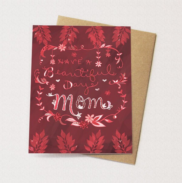 Mom Card Greeting Cards Mothers Day Card Mom Greeting Card - Etsy