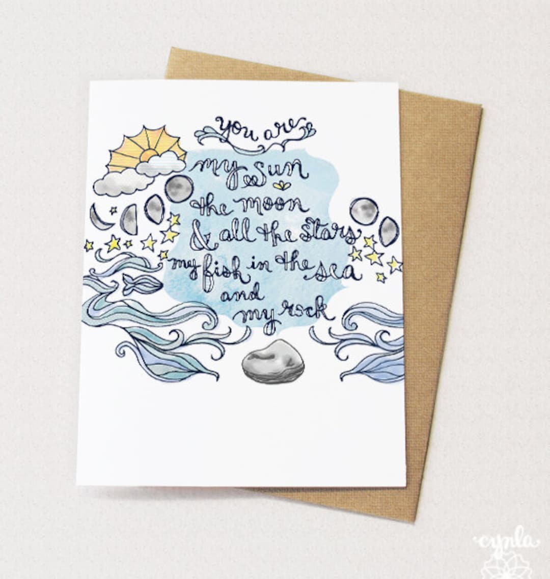 Rock Card Valentine's Day Card You Are My Rock - Etsy