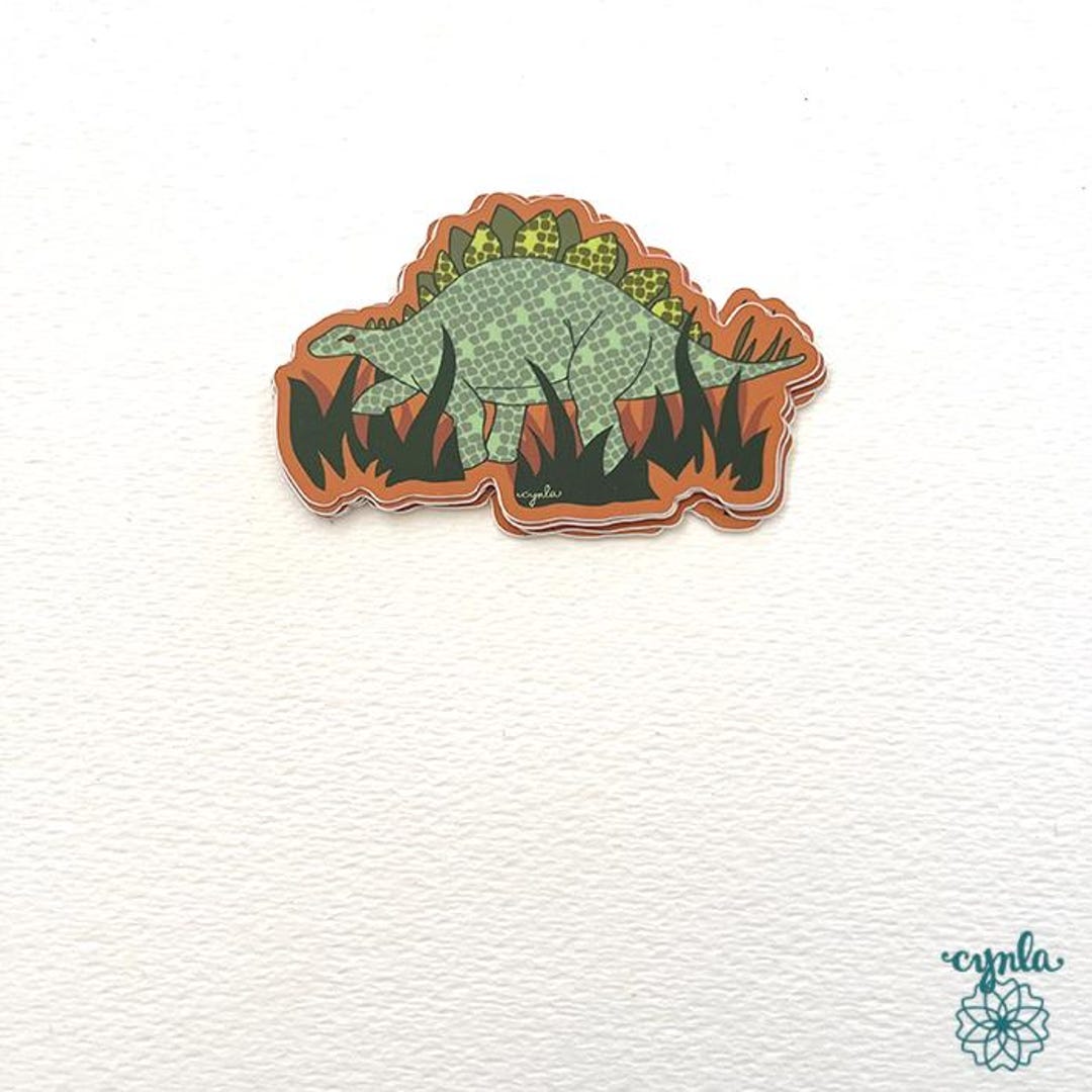Stegosaurus Sticker - Dinosaur Stickers 3 Inch Matte Vinyl Dino Lover ...