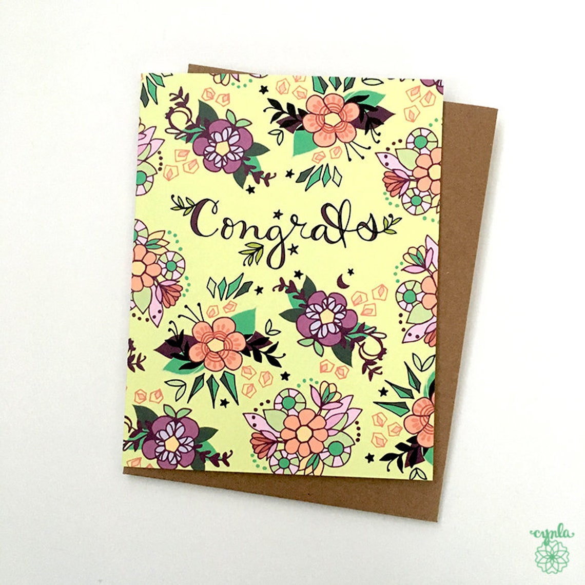 Congratulations Card Congrats Greeting Card Congratulations | Etsy
