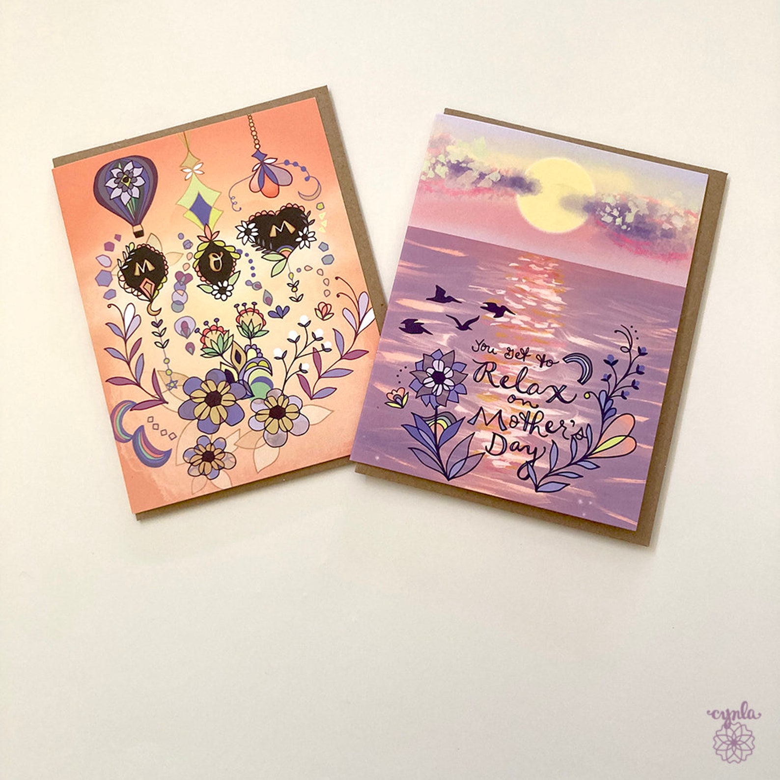 Mothers Day Sunset Card Mother's Day Greeting Cards Mom - Etsy