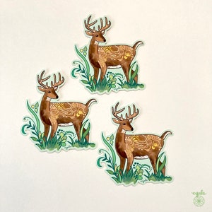 Buck Deer Sticker - Deer Stickers 3.2 Inch Vinyl Woodland Forest Male ...