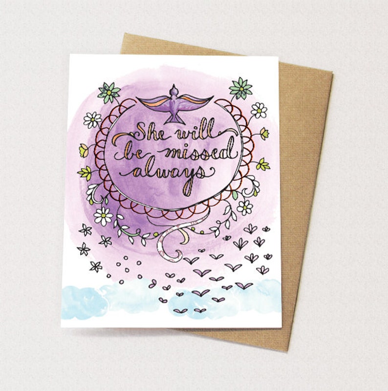 Sympathy Card She Will Be Missed Sympathy for Female - Etsy