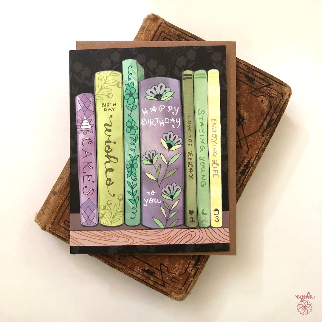 Bookshelf Greeting Card - Book Greeting Cards, Book Store Cards ...