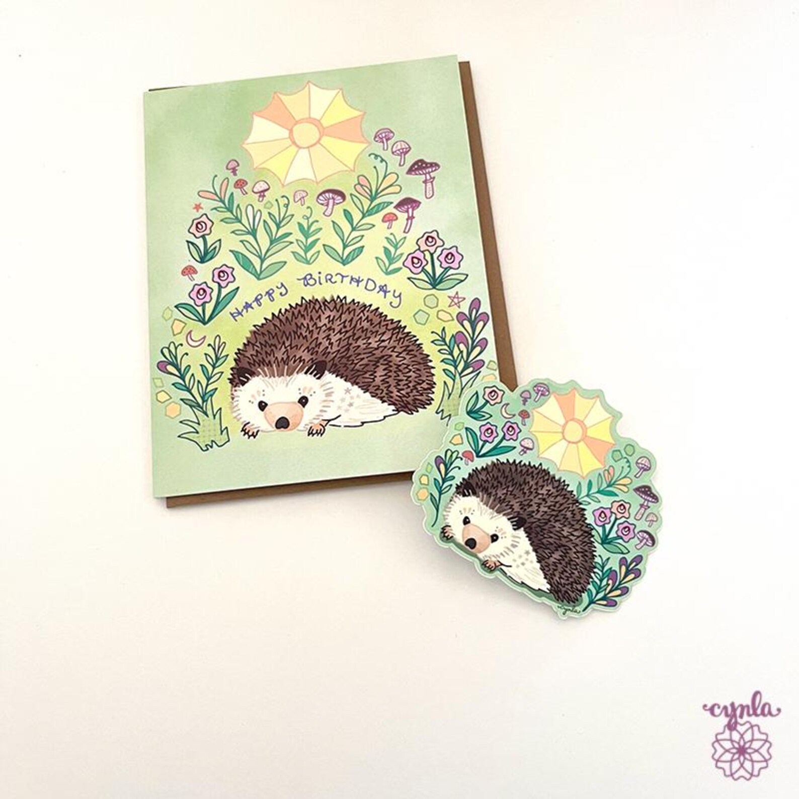 Hedgehog Sticker - Stickers 3 Inch Vinyl Woodland Animal Forest ...
