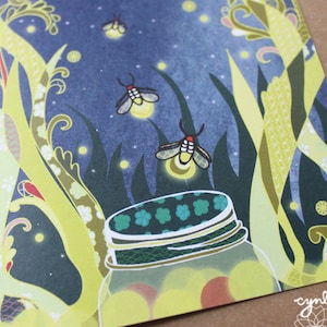 Fireflies Birthday Greeting Card Fireflies Card Birthday Card Kid ...