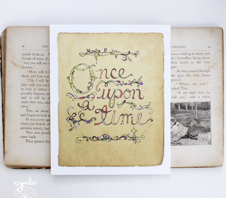 Once Upon a Time PRINT 8x10 Modern Nursery print Love | Etsy