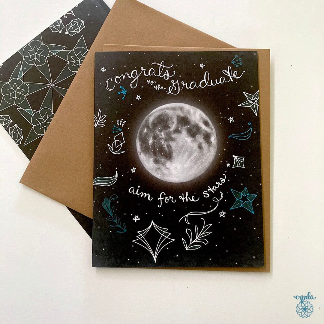 Grad Stars Card, Starry Graduation Card, Congratulations Graduate, Aim ...