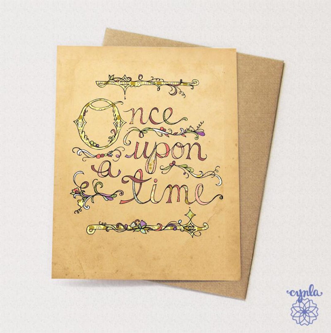 Once Upon a Time Storybook Card - Baby Shower Card New Baby Wedding ...