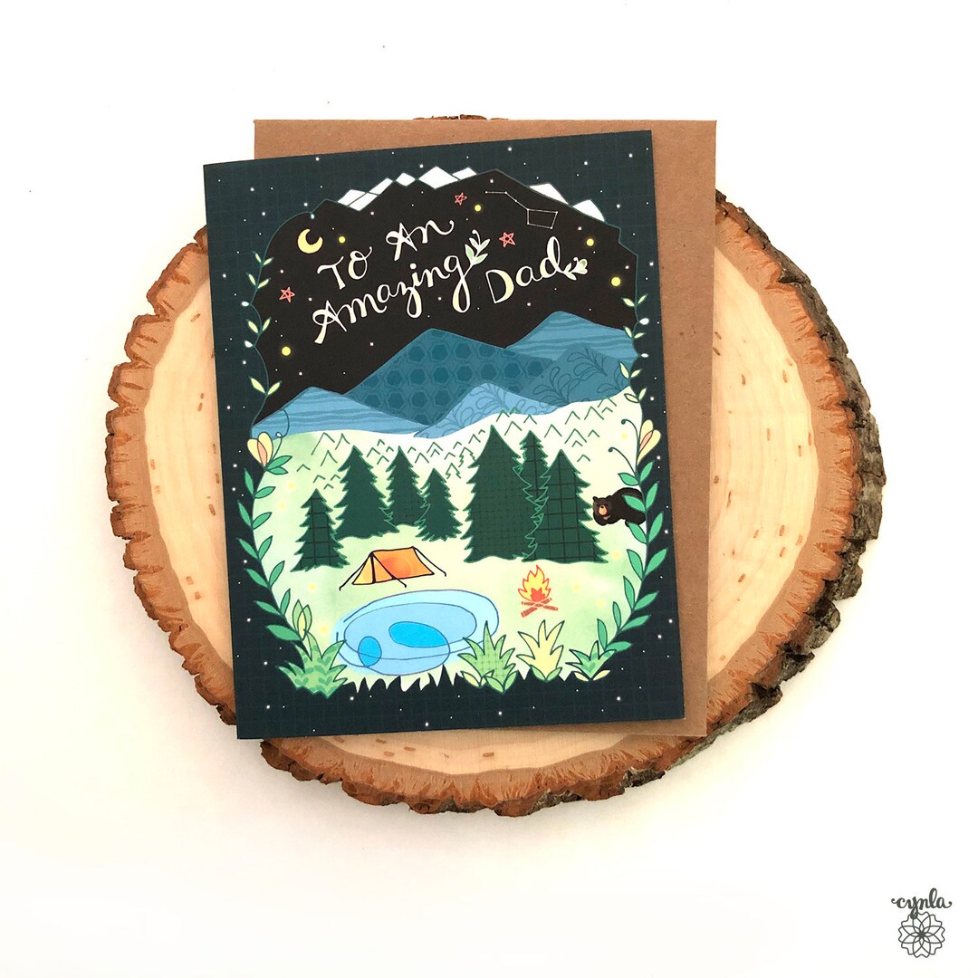 Dad Camping Card - Father's Day Card - Forest Dad - Greeting Cards ...