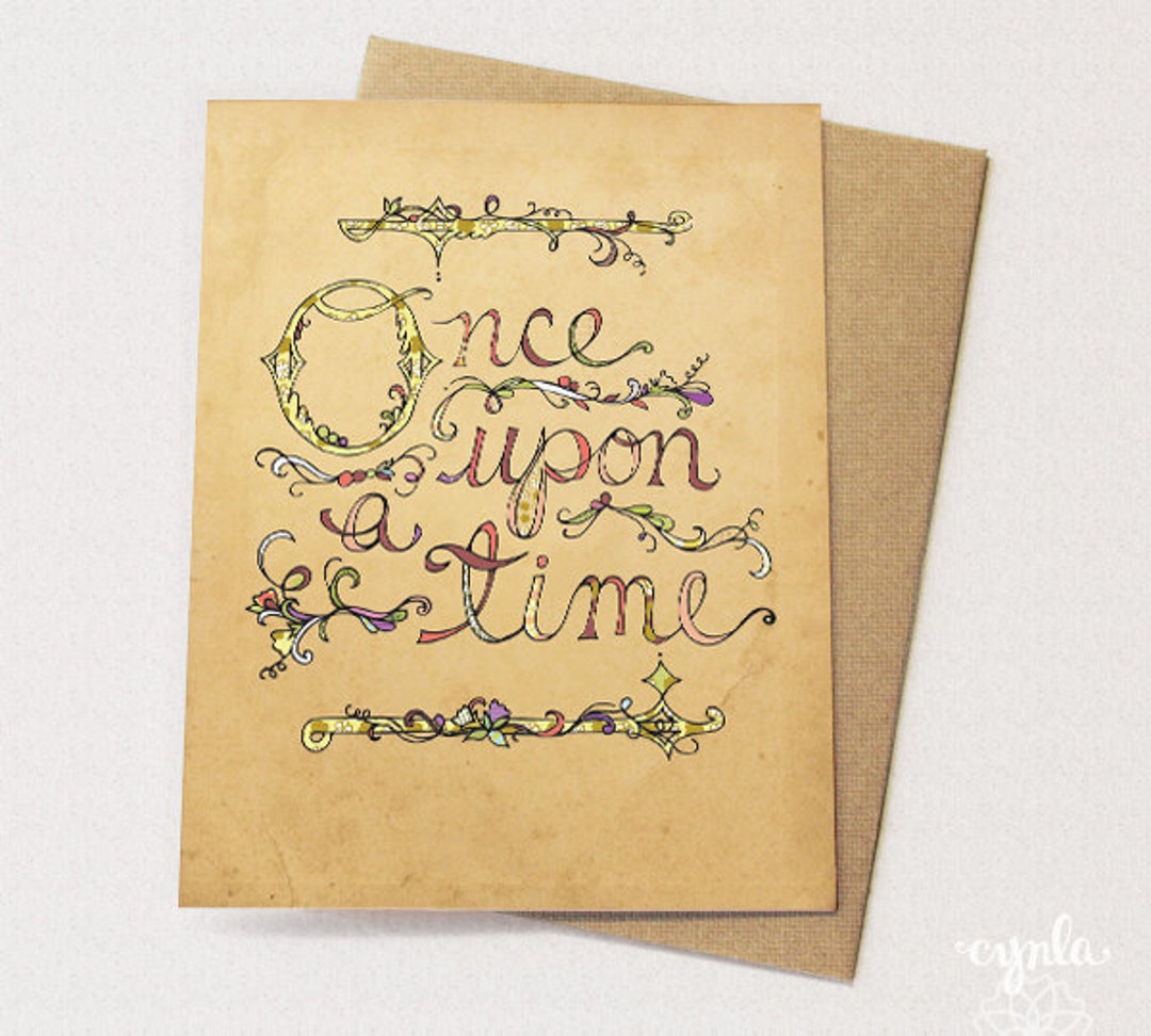 Once Upon a Time Storybook Card Baby Shower Card New Baby Wedding Card ...