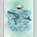 Whale ART PRINT 8x10 Humpback Whale Whale Nursery Art - Etsy