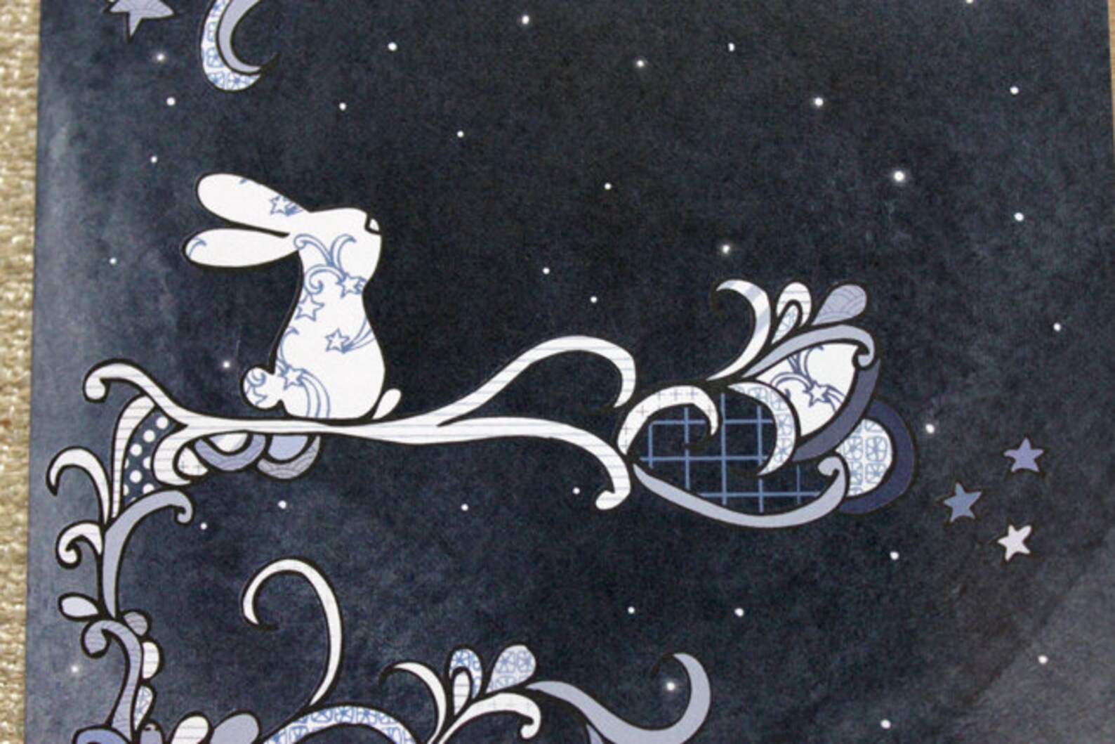 Starry Bunny Happy Birthday Card - Constellation Card Bunny Lover Card ...