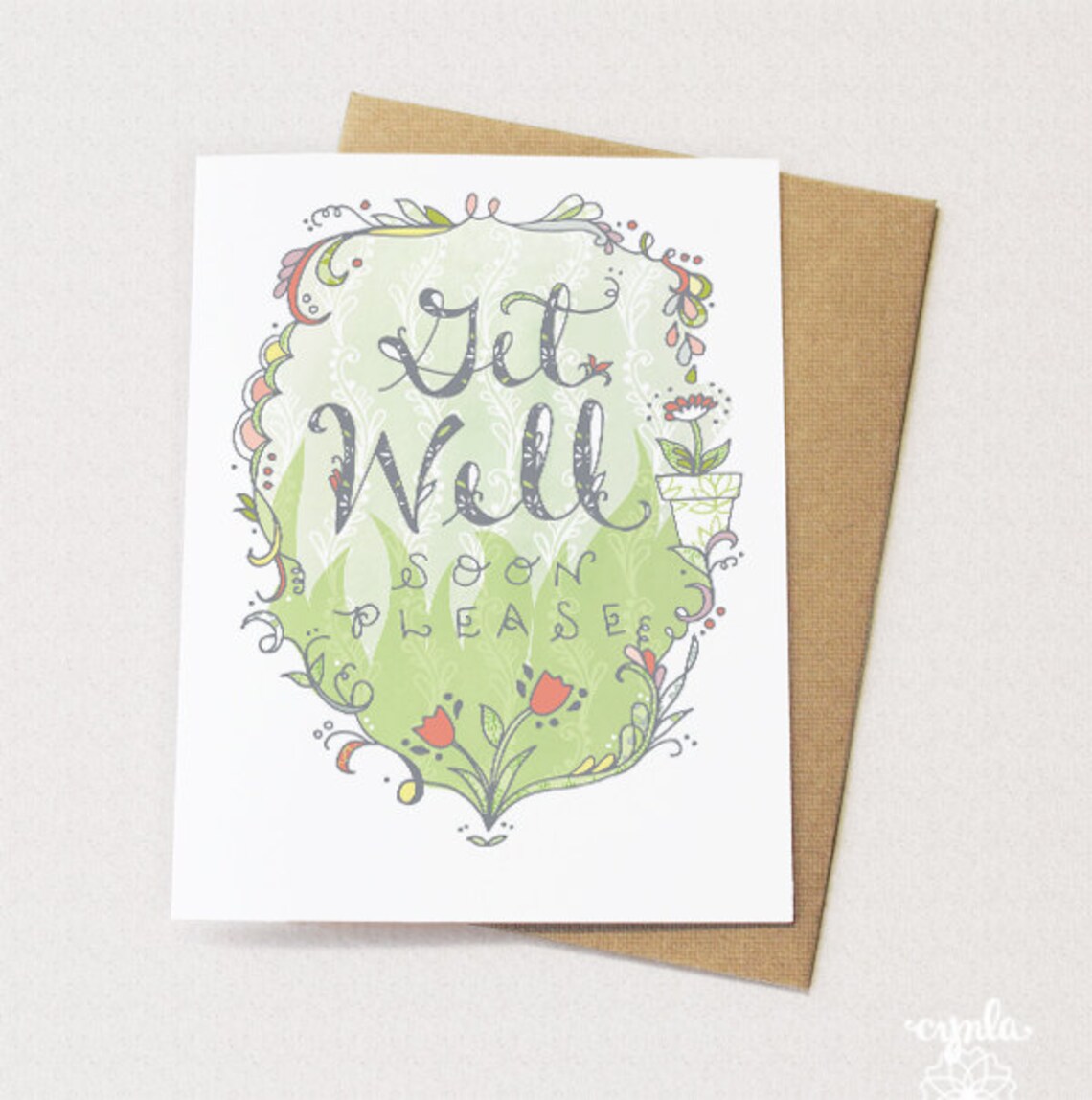 Get Well Card Get Well Soon Please Blank Inside - Etsy