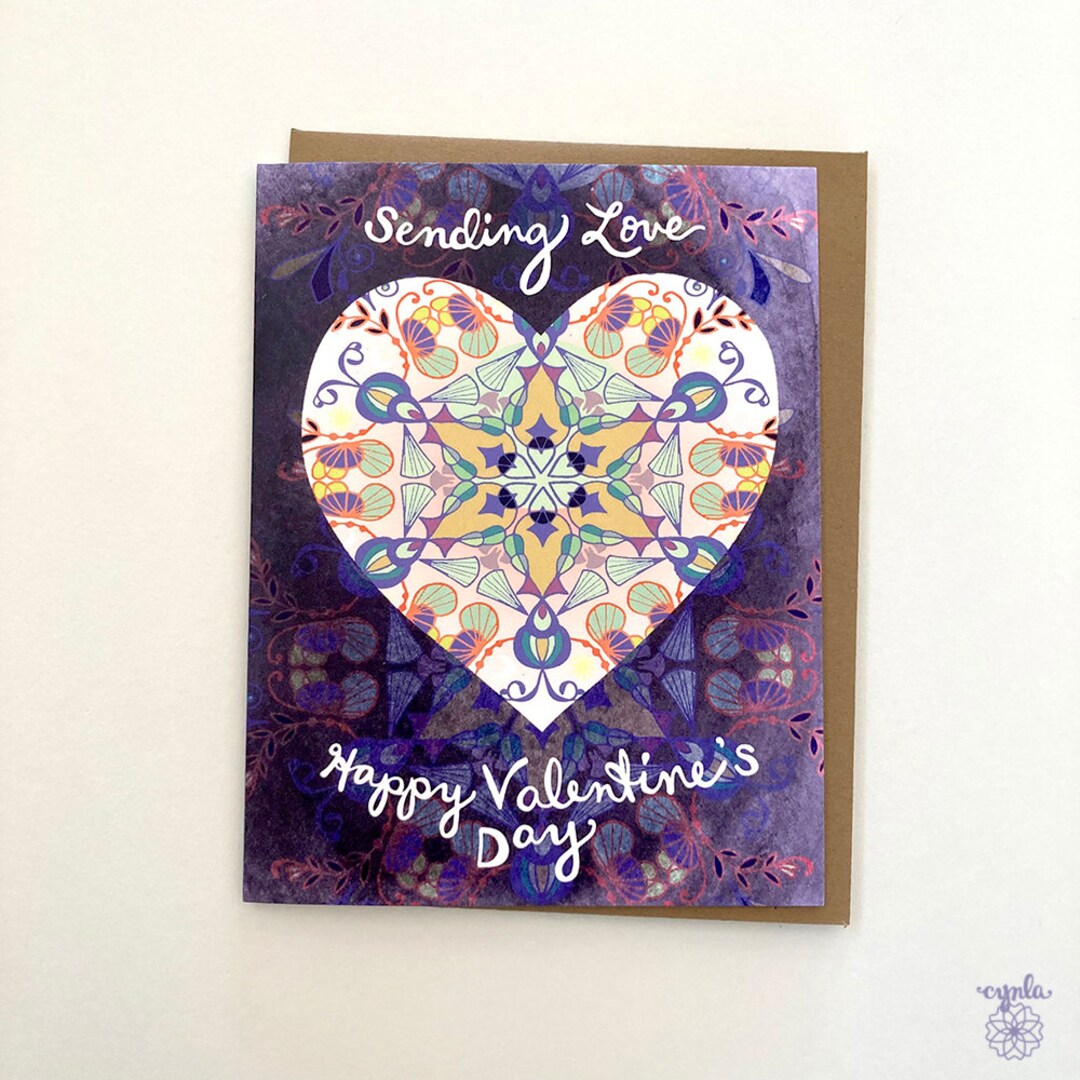 Valentine's Day Card Hearts Valentine Love Greeting Card, Sending Love ...