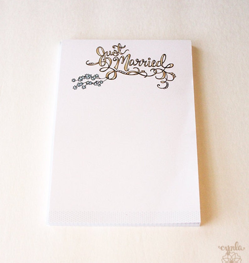 Happy Wedding Notepads I Do and Just Married Set of 2 - Etsy