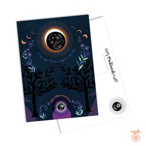 2024 Total Eclipse Postcard Print 5 X 7 solar Eclipse Totality Love ...