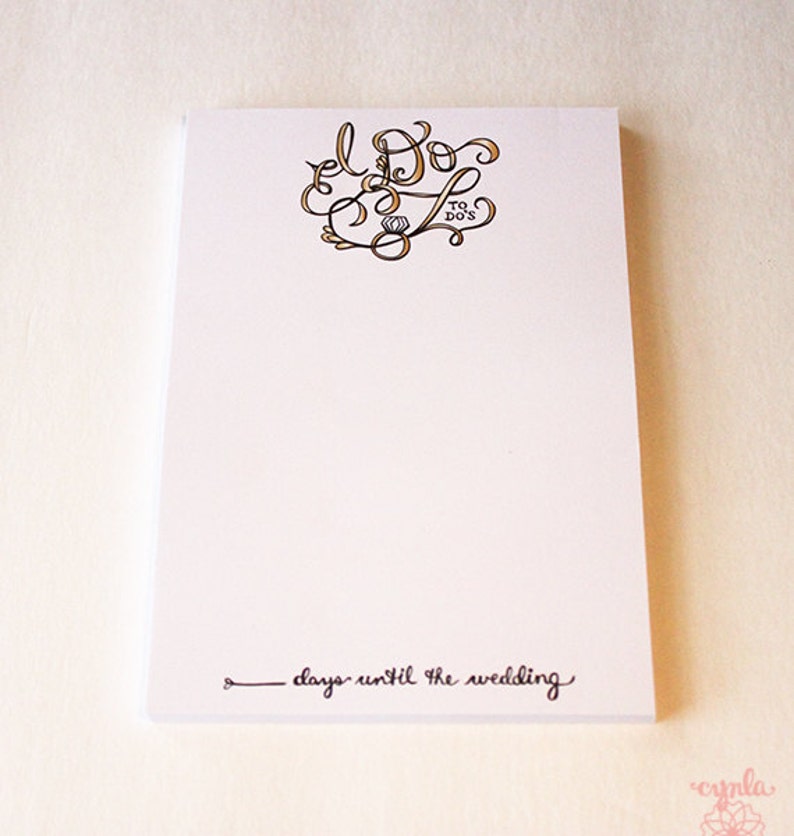 Happy Wedding Notepads I Do and Just Married Set of 2 - Etsy